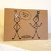 Funny Stickman Birthday Card – Handmade Kraft Card - Etsy