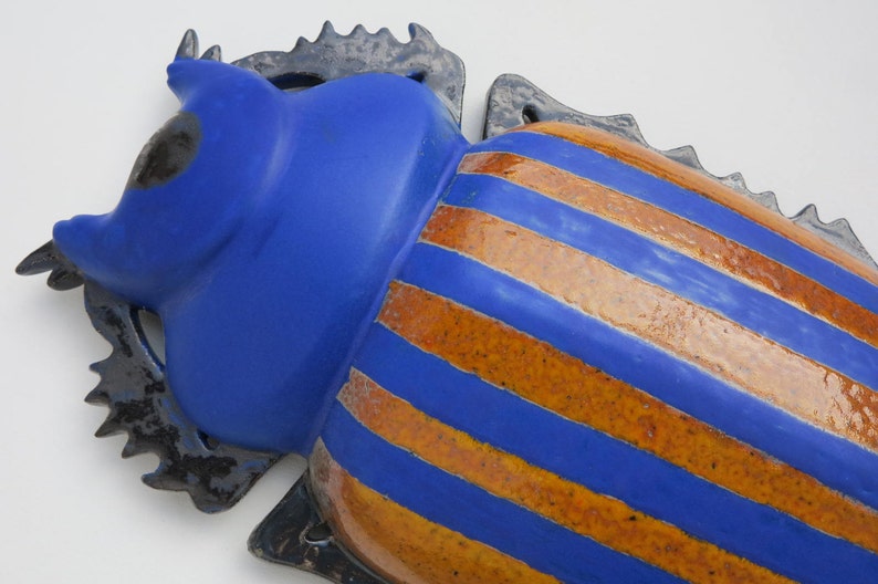 Ceramic beetle ceramic insect ceramic wall art sculptural | Etsy