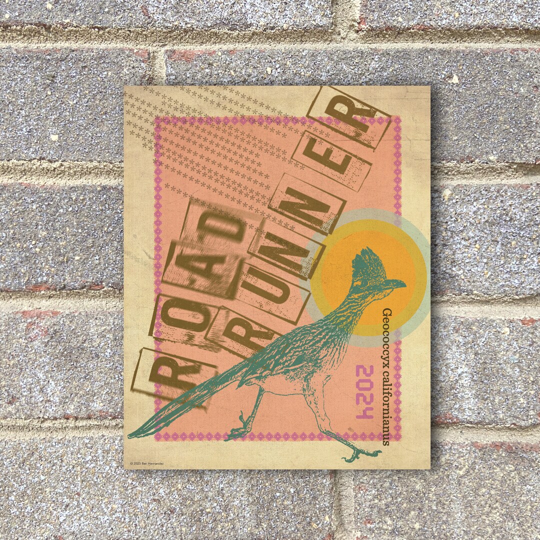 Roadrunner Art Poster - Etsy