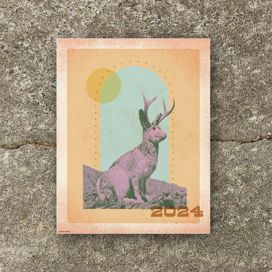Jackalope Art Poster - Etsy