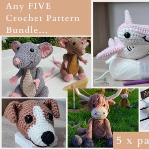 Crochet Pattern Bundle: Any 5 Patterns (PDF in US or UK Terms) - Etsy