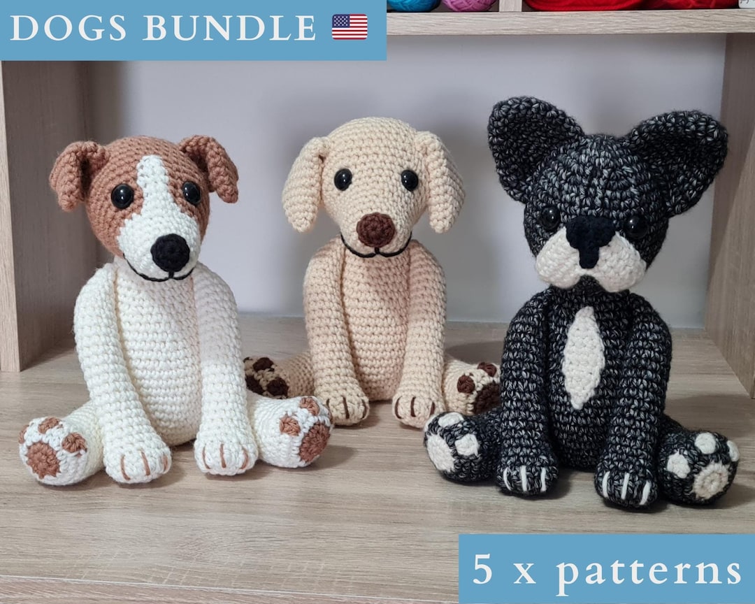 Dog Crochet Pattern Bundle: 5 Patterns (US TERMINOLOGY) - Etsy