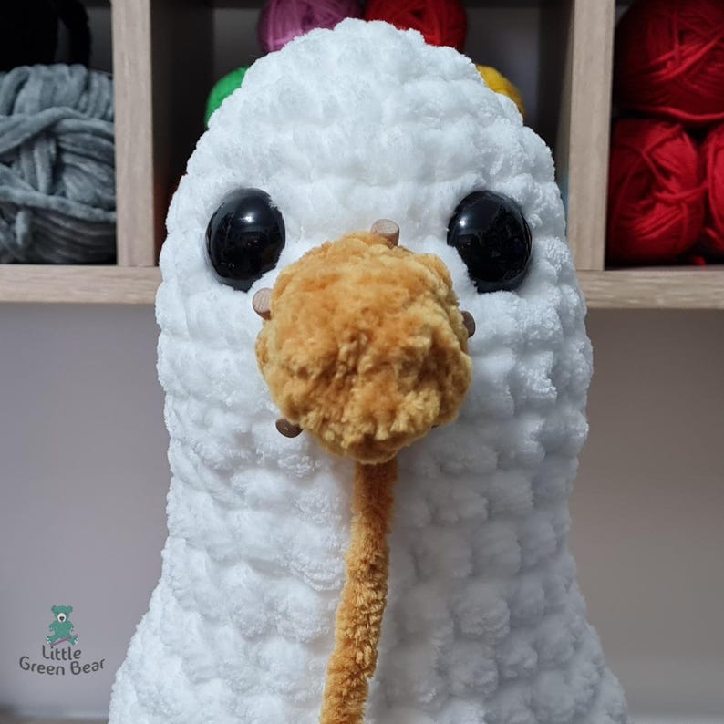 Sidney the Seagull Crochet Pattern, Chunky/jumbo Plush Bird Amigurumi ...