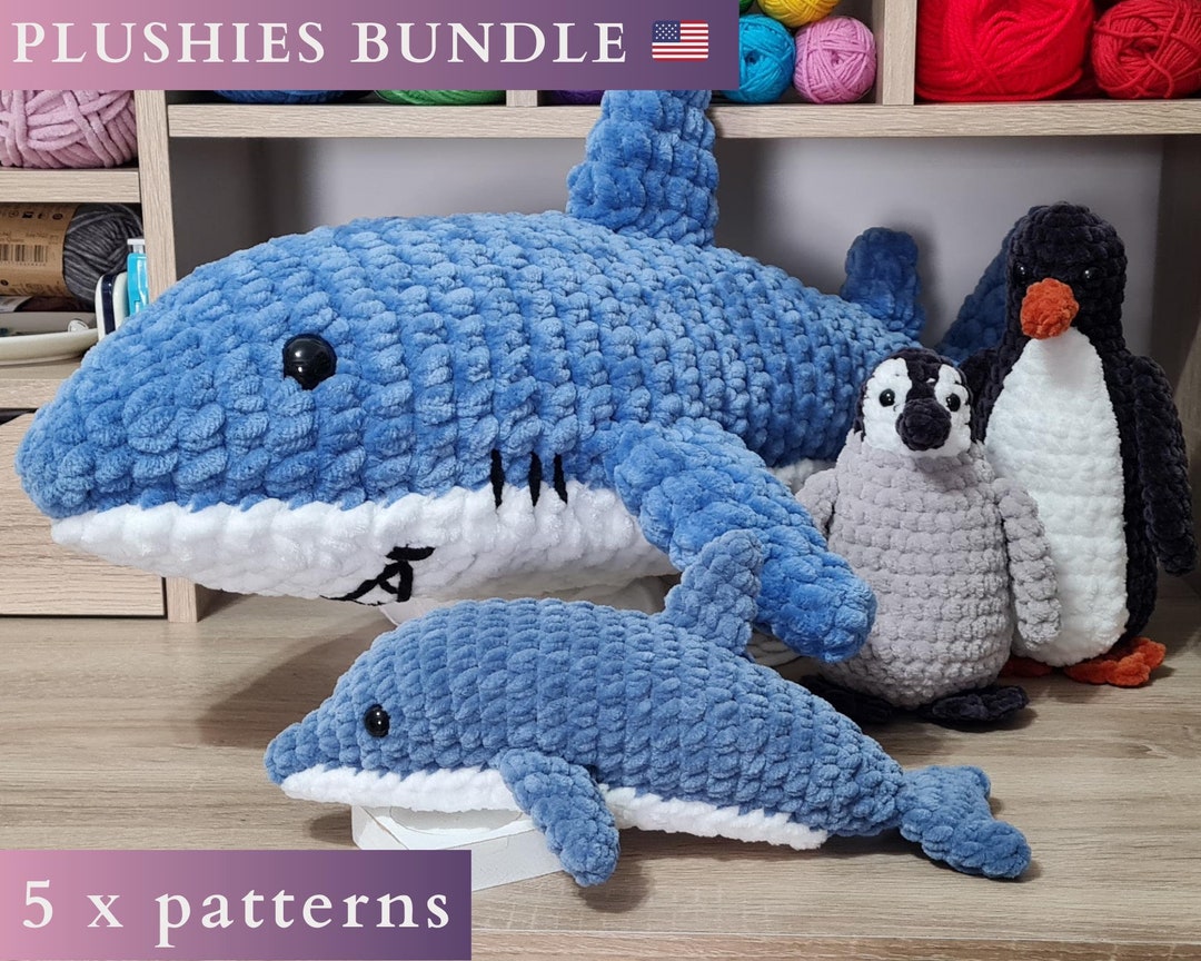 Plushies Crochet Pattern Bundle: 5 Patterns (US TERMINOLOGY) Chunky ...