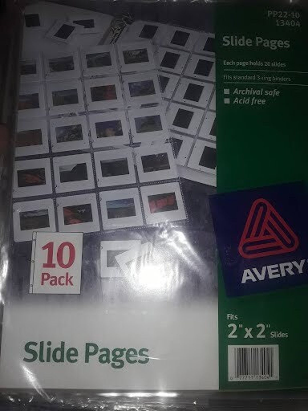 Avery 2x2 Photo Slide Pages 10 Pack Acid-free Archival Safe for Binders ...