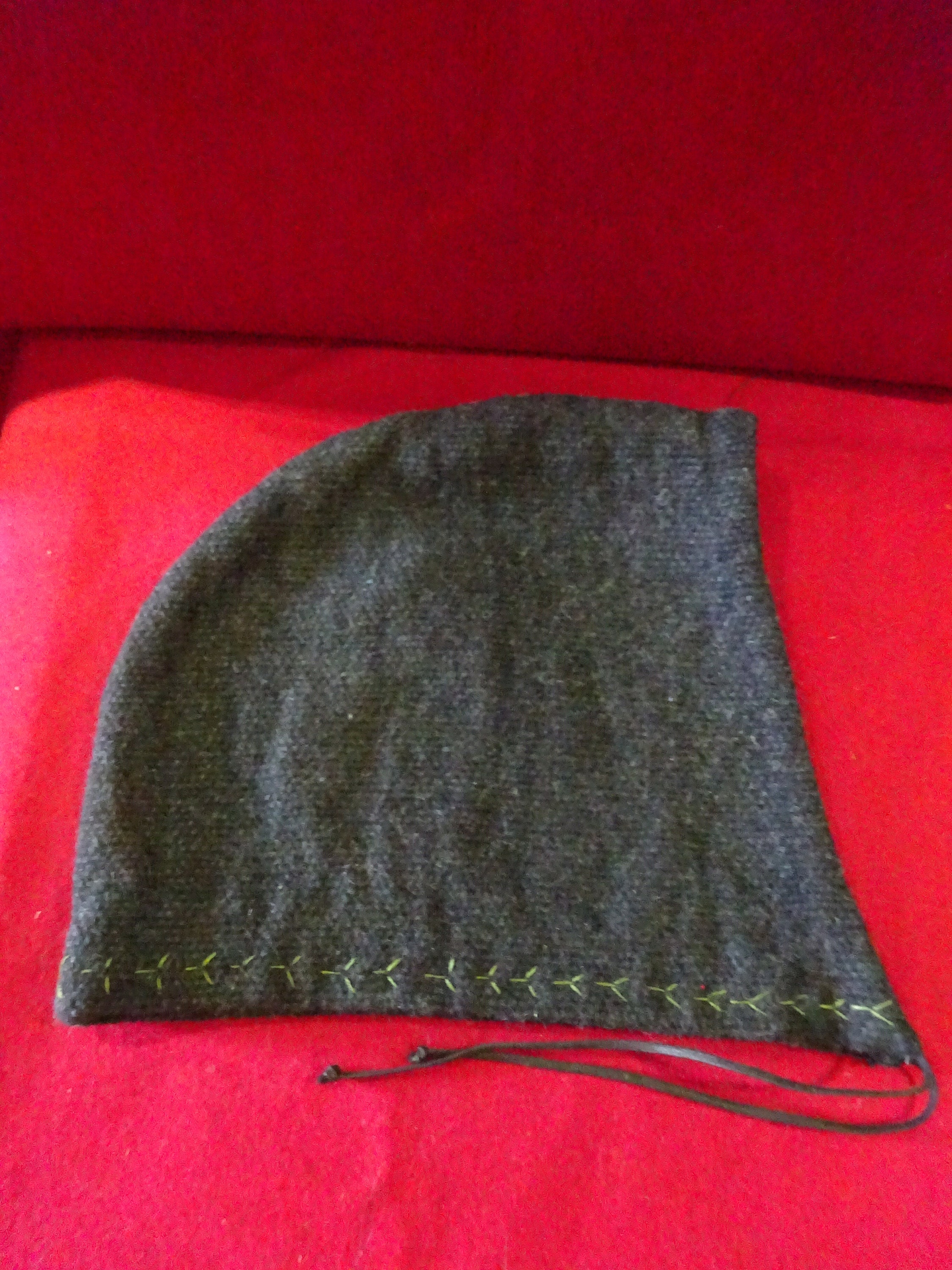 Medieval Coif Wool Cap Black LARP Cosplay Re-enactment Size | Etsy