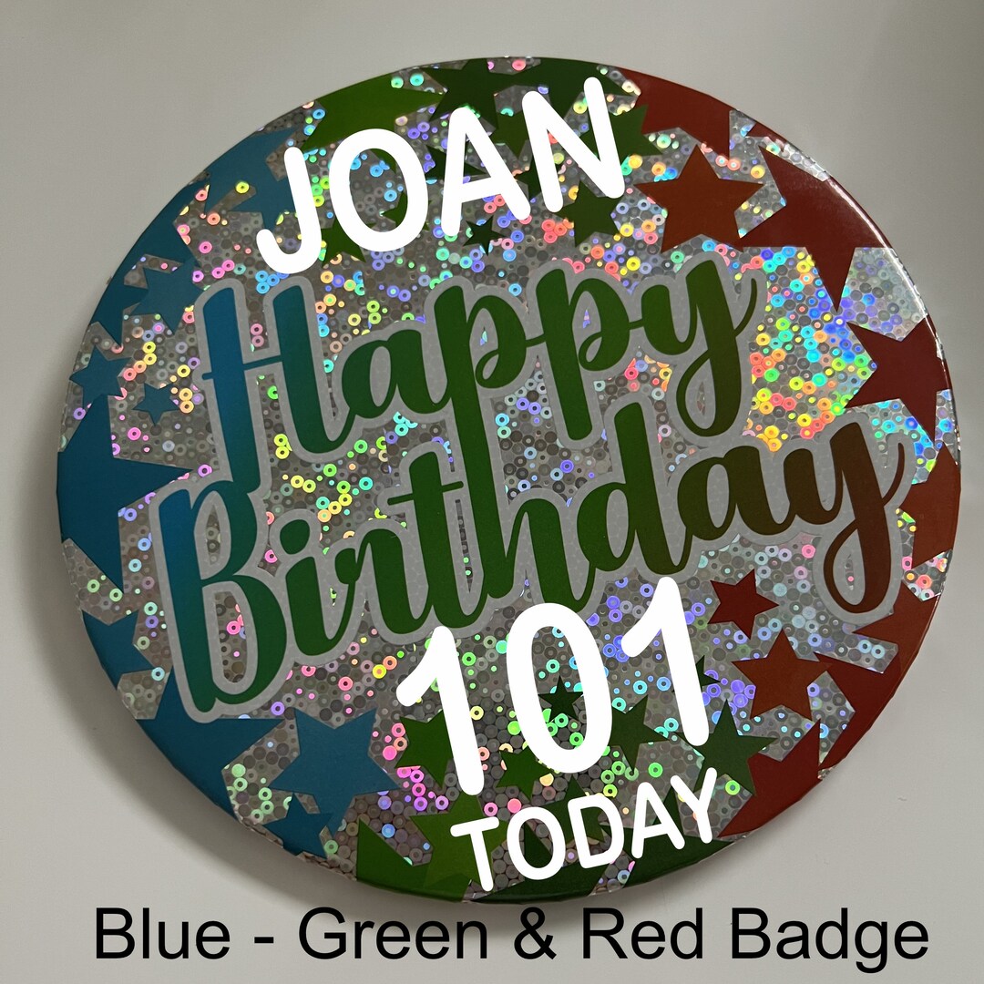 Personalised Giant Birthday Badge 6 Pin Badge Pin Back - Etsy