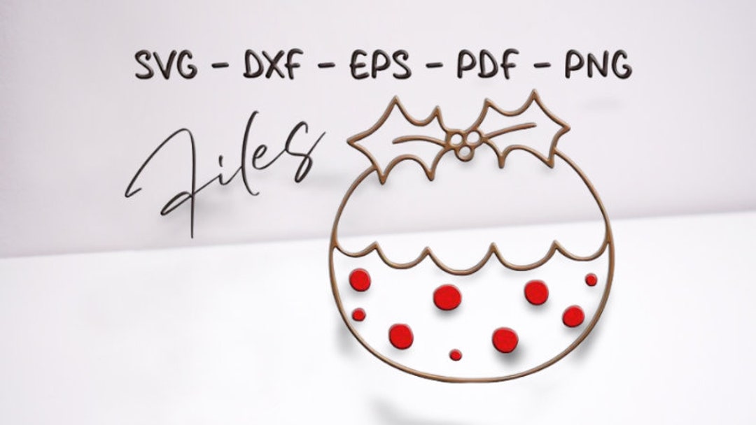 Christmas Pudding Festive Dessert SVG, Png, Eps, DXF, Pdf Digital ...