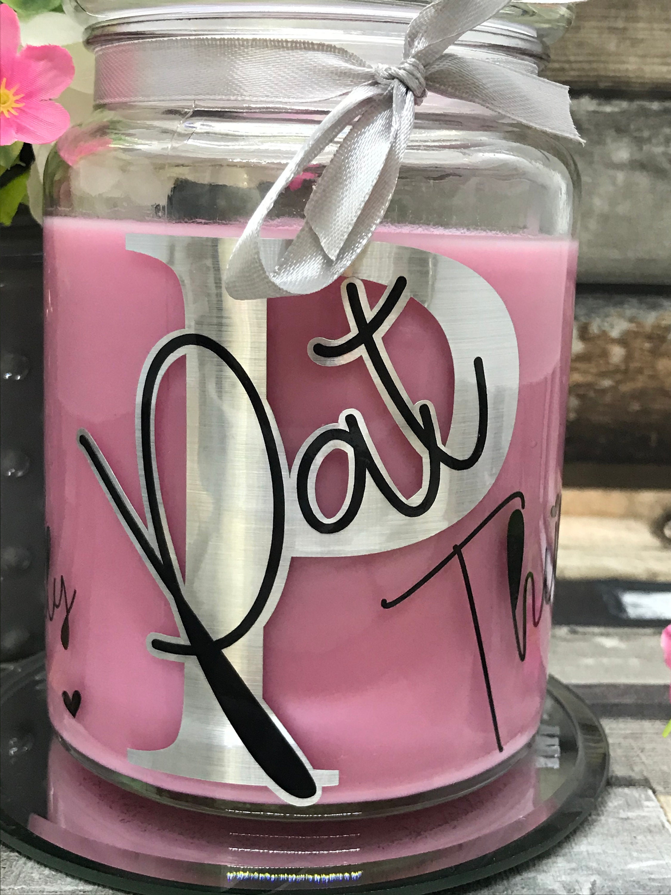 Personalised candle-thinking of you short message-Knockout | Etsy