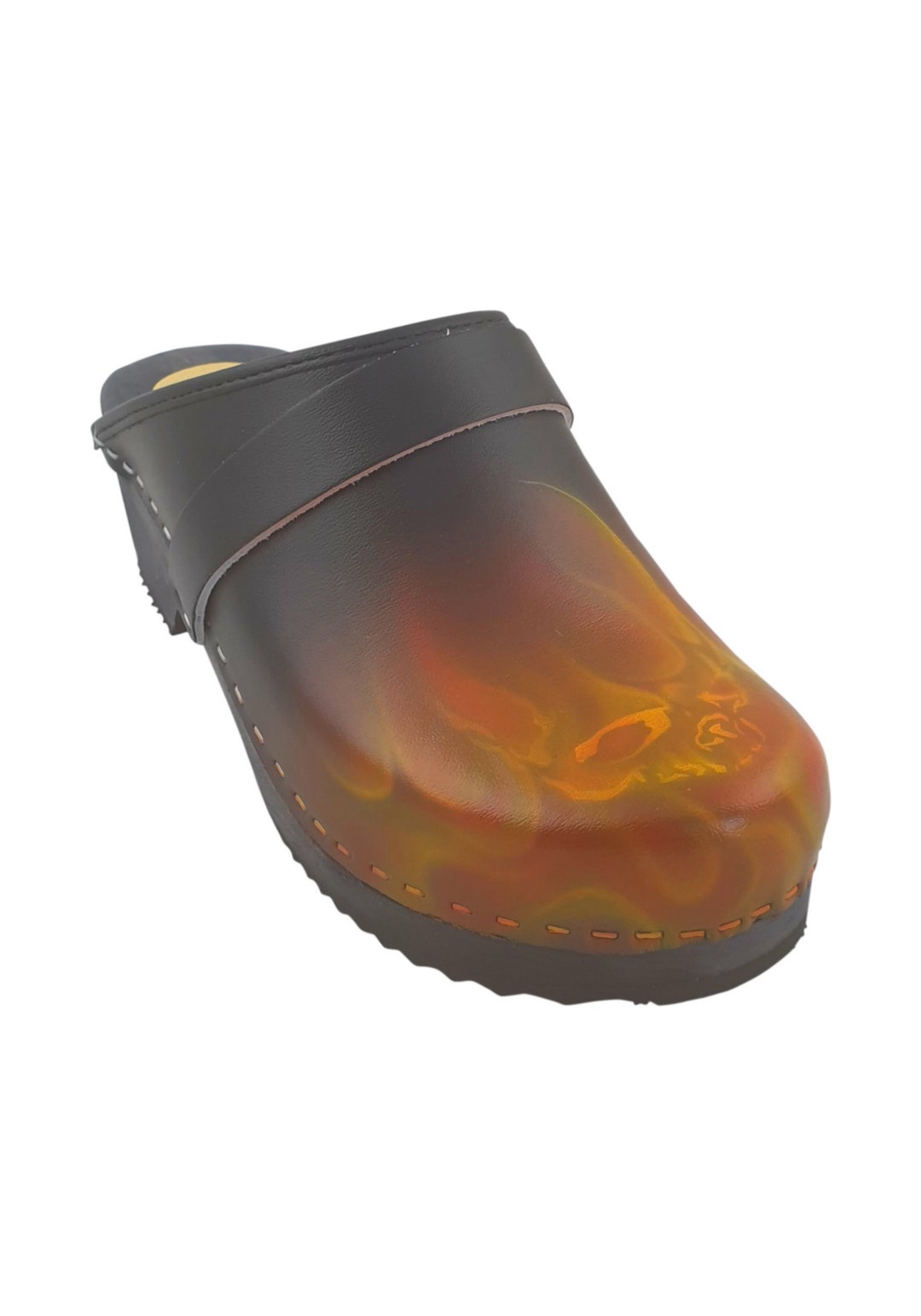 MB Clogs, Standard Clogs Black Flames Skull - Etsy