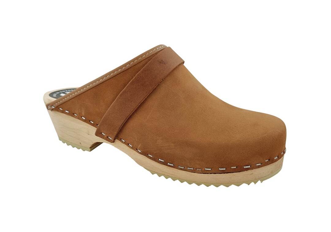 MB Clogs, Women's Clogs, Nubuck Leather Clogs Model Cognac - Etsy