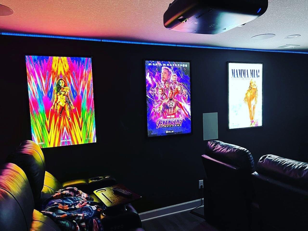 Movie Poster Frames With Lights