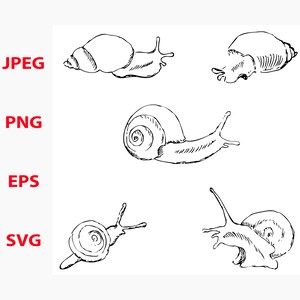 Materials Craft Supplies & Tools Snails Doodle Element for collage ...