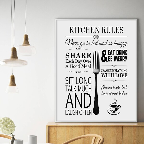 Kitchen Rules - Etsy