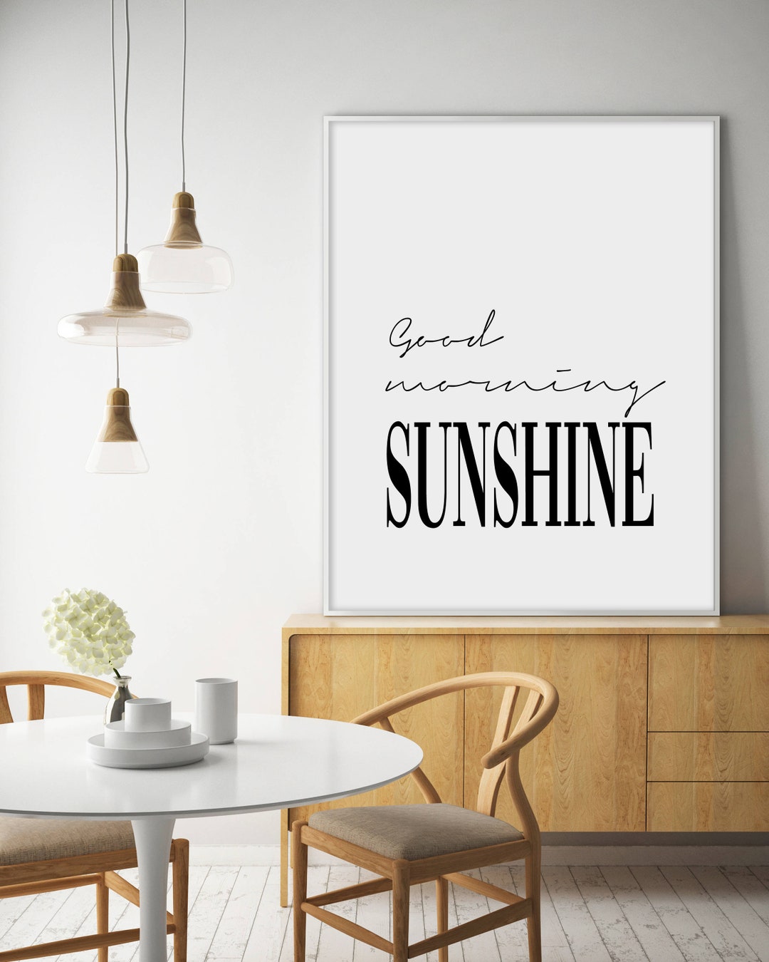Good Morning Sunshine, Bedroom Print, Home Poster, Calligraphy ...