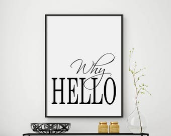 Why Hello Print - Etsy