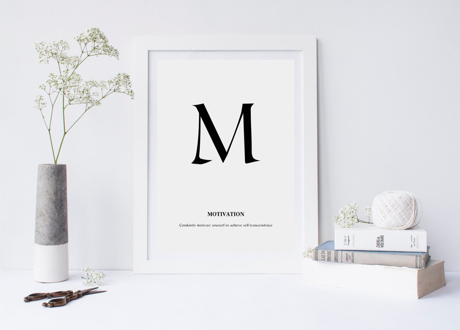 Letter M decor letter M print Scandinavian Minimalist | Etsy