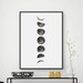 Moon Print Moon Poster Moon Phases Moon Phase Poster Moon | Etsy