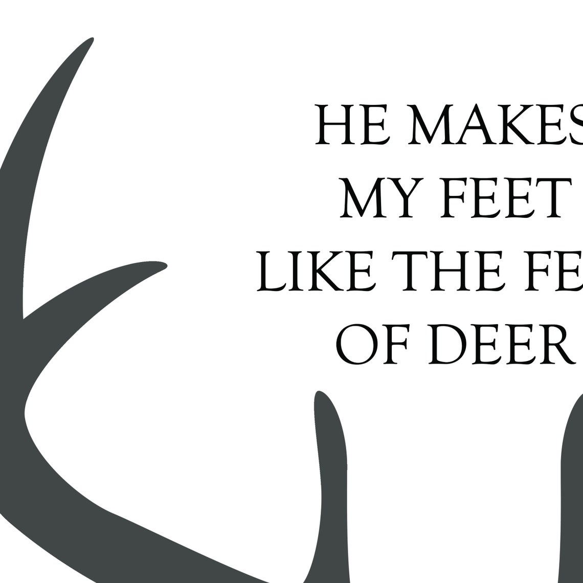 Deer Bible Verse Bible Verse Print Deer Prints Bible Verse | Etsy