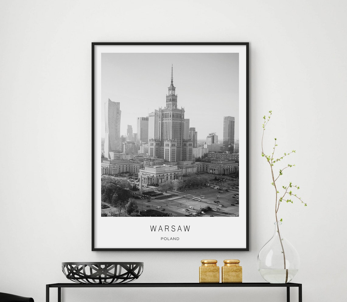 Warsaw Poland Warsaw Poster Warsaw Travel Poster Europe - Etsy