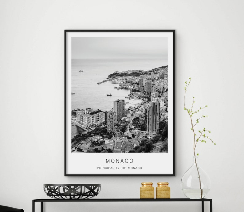 Monaco Poster Monaco Art Monaco Travel Poster City - Etsy