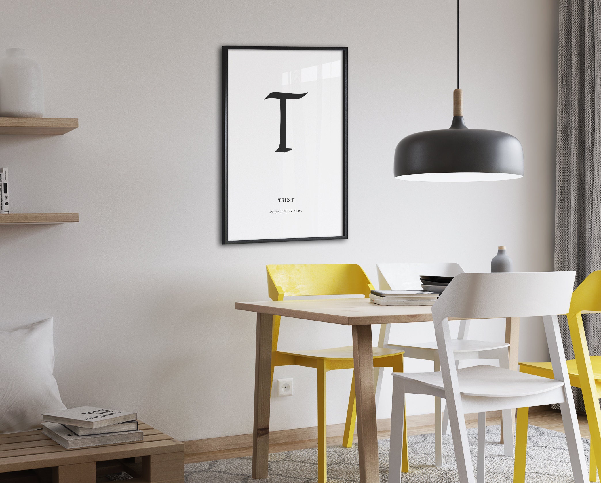 Letter t wall decor letter t decor letter t print | Etsy