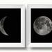 Moon Print Set, Moon Phases Poster, Large Moon Print, Full Moon Print ...
