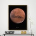 Mars Poster, Mars Planet, Mars Print, Minimalist Decor, Nature Print ...