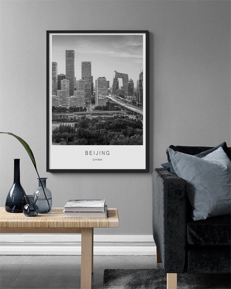 Beijing Poster Beijing Wall Art Travel Poster Cities - Etsy
