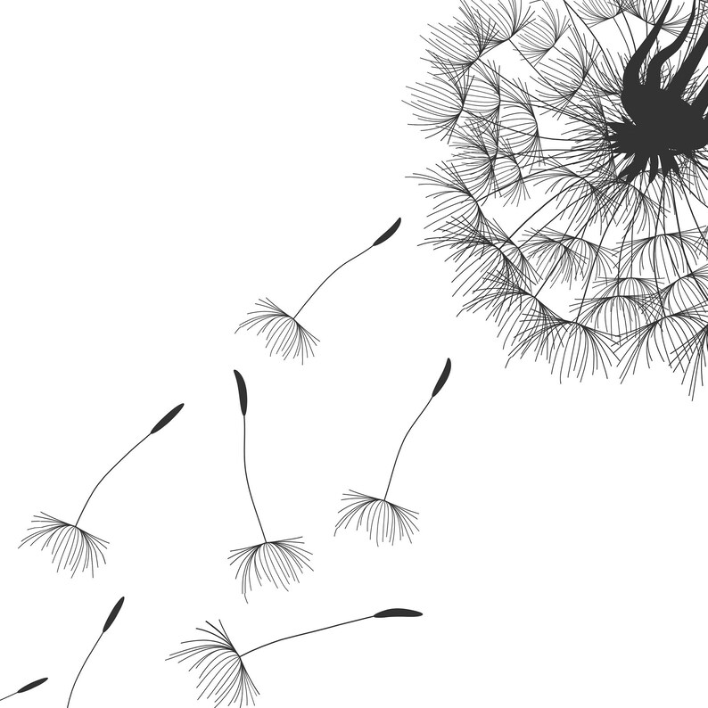 SALE Dandelion Print Dandelion Wall Art Dandelion Art | Etsy
