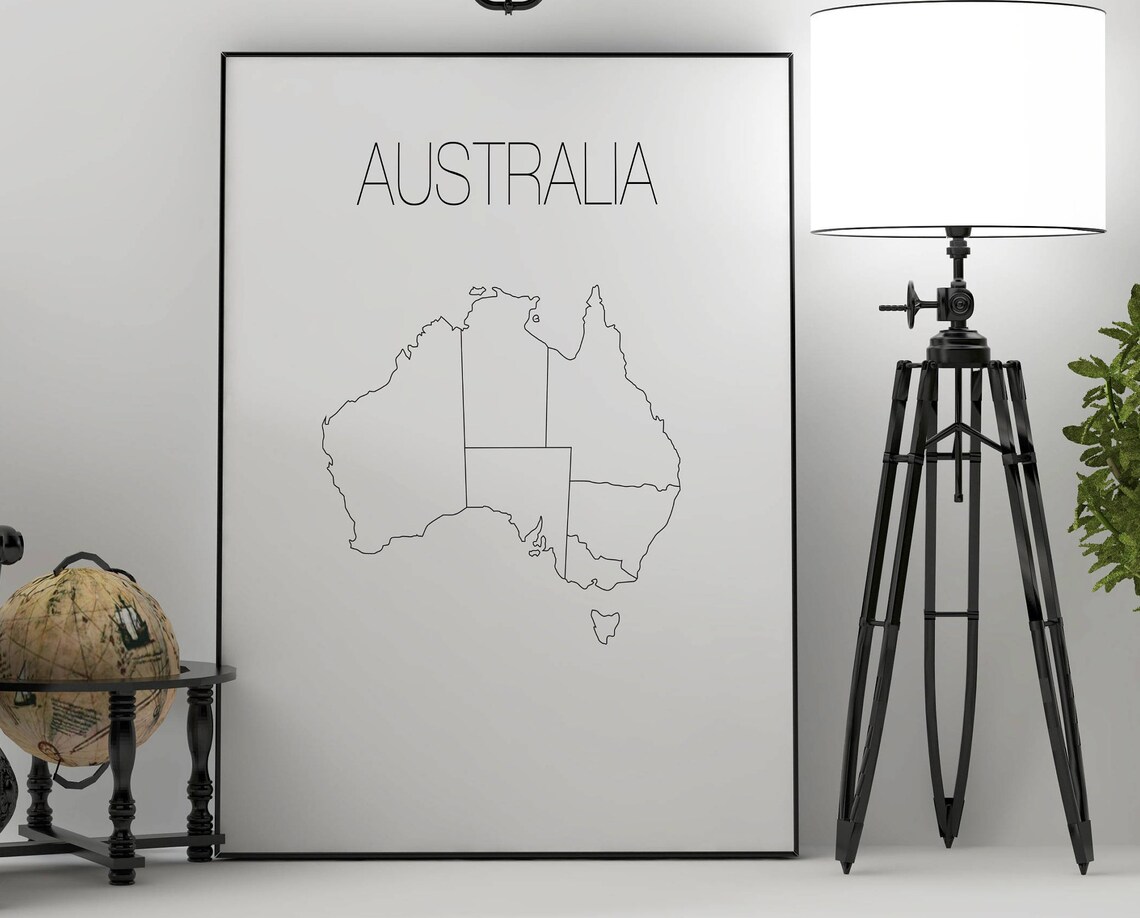Sale Australia Map Australia Print Australia Poster - Etsy
