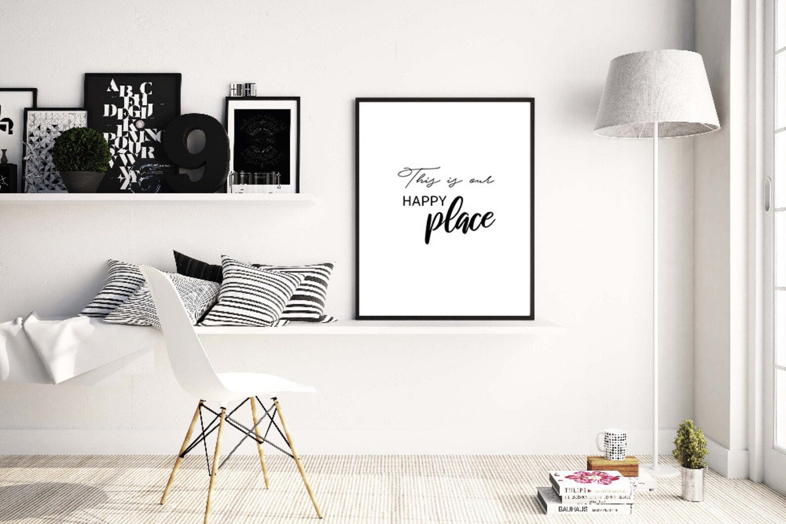 Sale Our Happy Place Print Quotes Prints Quotes Wall - Etsy