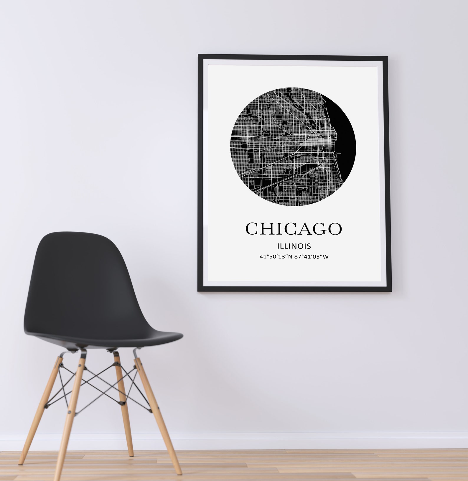 Chicago Map Print Chicago Map Poster Street Map Print - Etsy