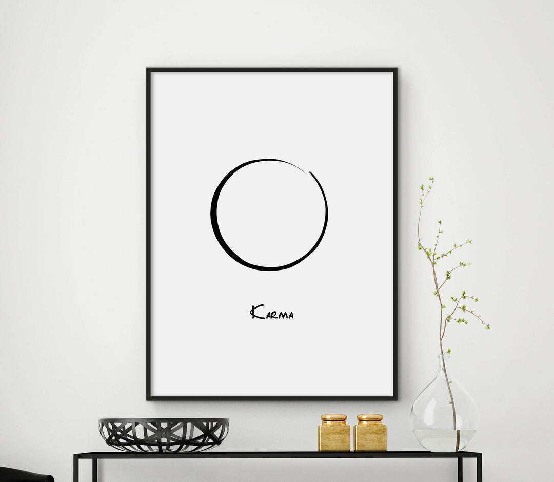 Karma Print Yoga Print Karma Wall Art Karma Quote Wall Art - Etsy