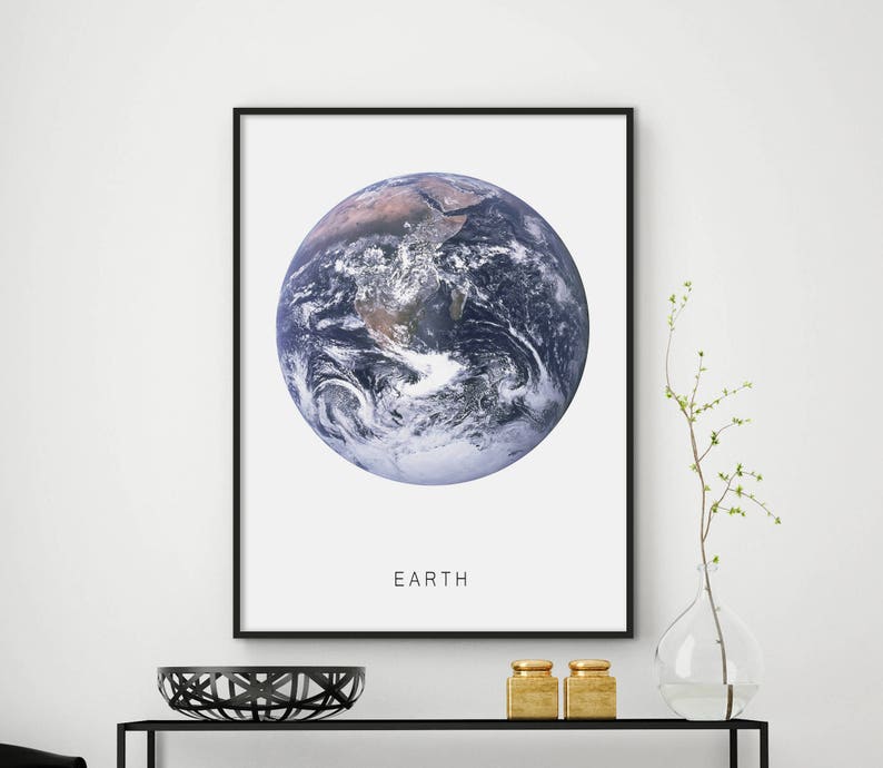 Earth Print, Earth Poster, Earth Photo, Minimalist Decor, Nature Print ...