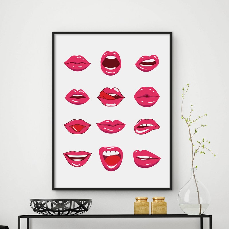 Lips Poster - Etsy