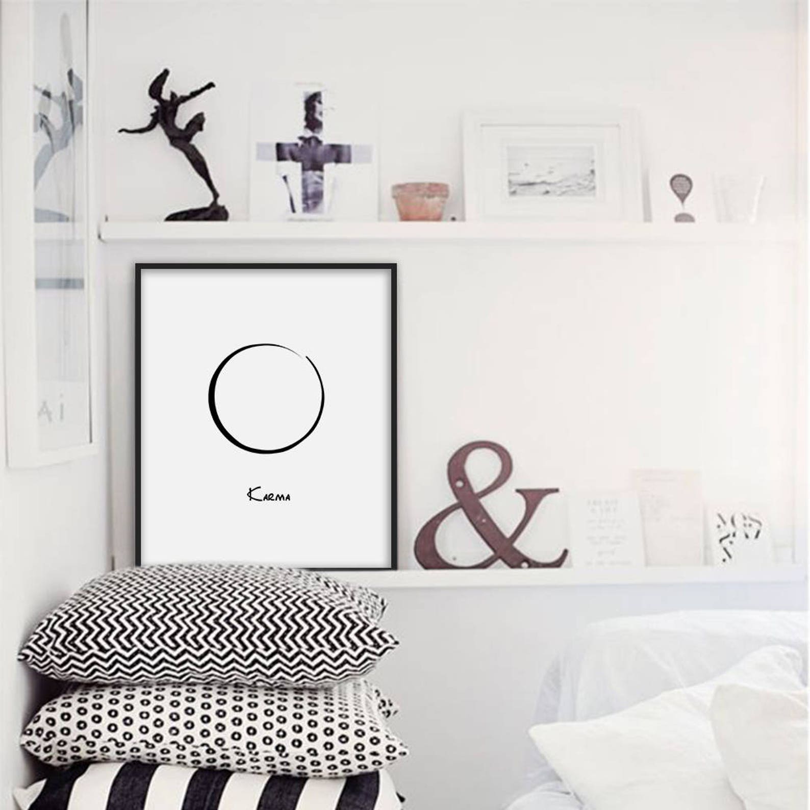 Karma Print, Yoga Print, Karma Wall Art, Karma Quote Wall Art, Large ...
