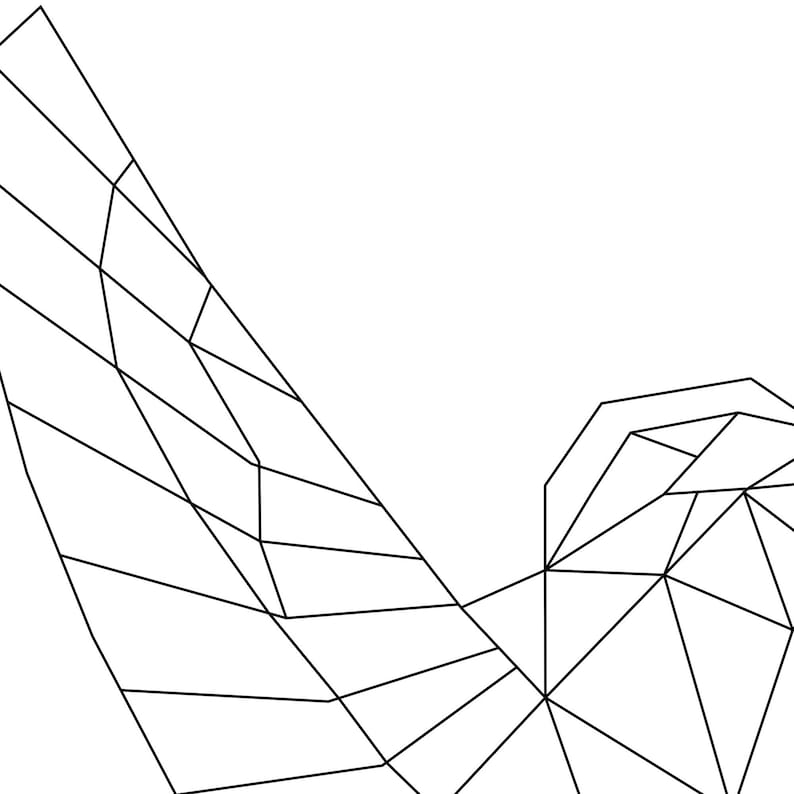 Bird Prints Geometric Bird Geometric Print Art Origami - Etsy
