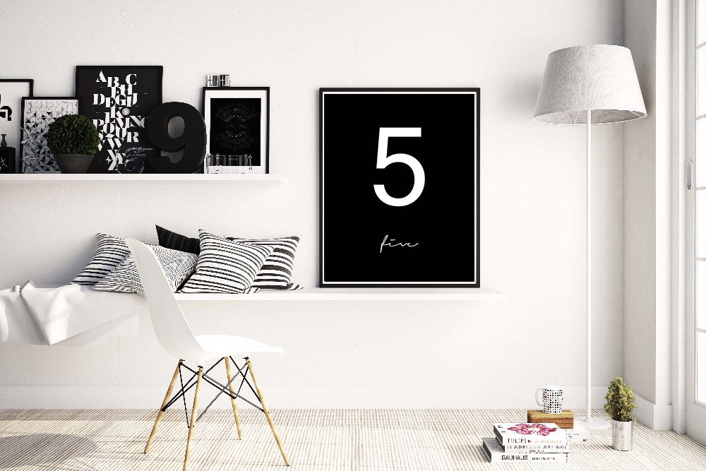 Number 5 Print Number 5 Printable Number 5 Wall Art Number | Etsy