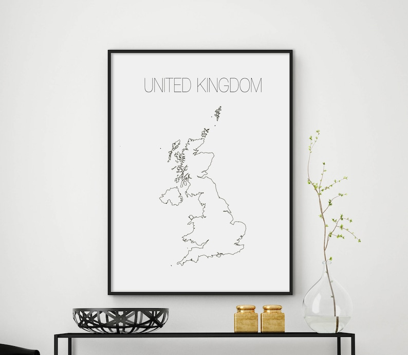 Sale United Kingdom UK Map United Kingdom Map United Kingdom | Etsy
