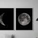 Moon Print Set, Moon Phases Poster, Large Moon Print, Full Moon Print ...