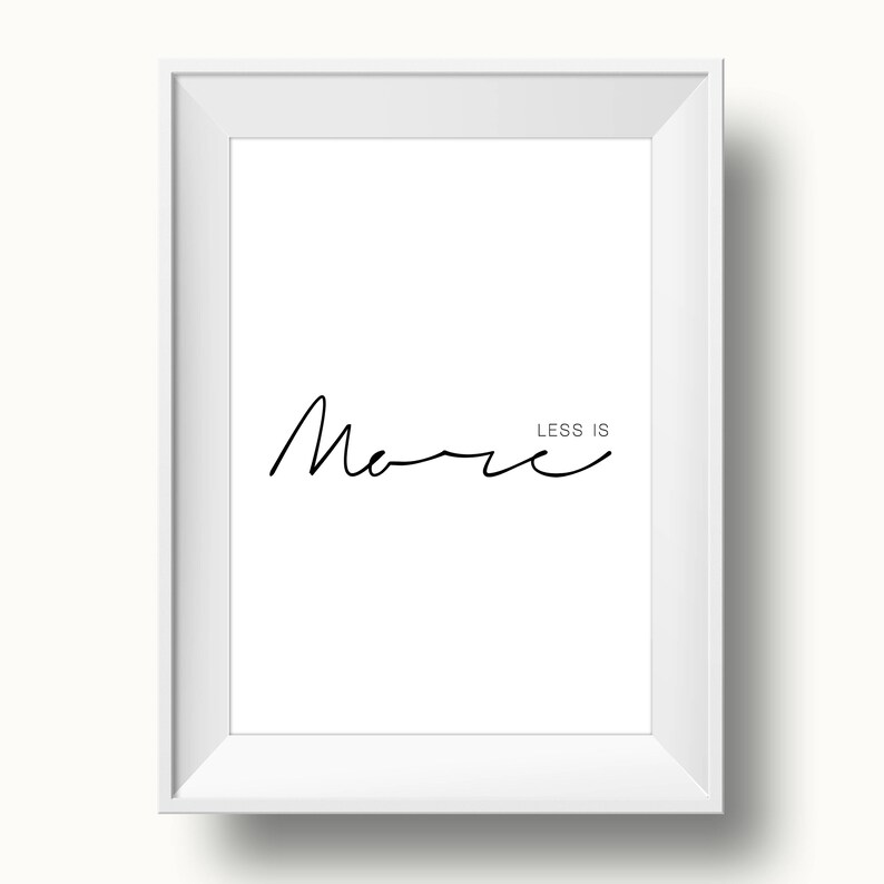 Sale Less is More Less is More Print Minimalist Poster | Etsy