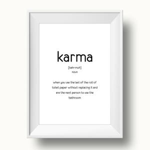 Sale!!! Karma Print, Definition Print, Karma Printable, Karma Art ...