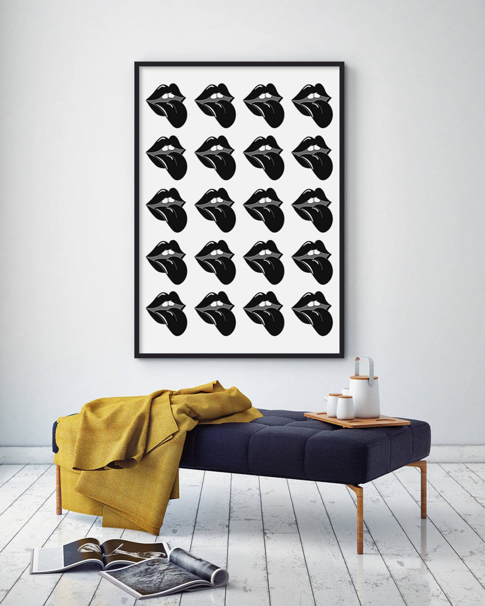 Lips Print Lips Wall Art Tongue Poster Lips Picture Lips - Etsy