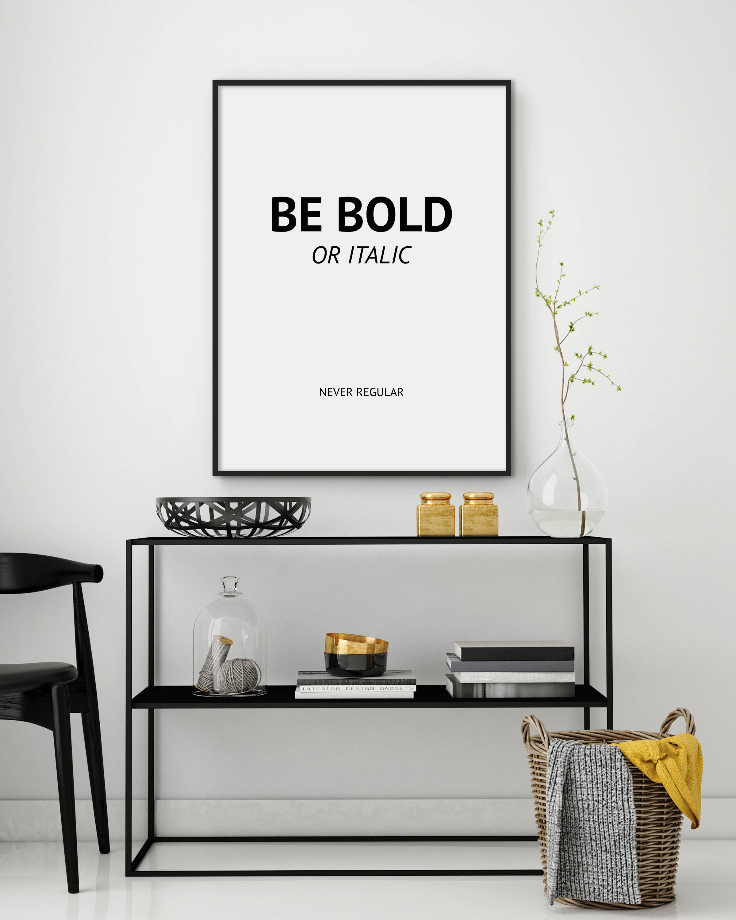 Sale Be Bold Printable Typographic Art Typography Art - Etsy