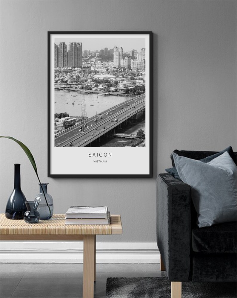 Saigon print Saigon poster Saigon wall art Saigon decor | Etsy