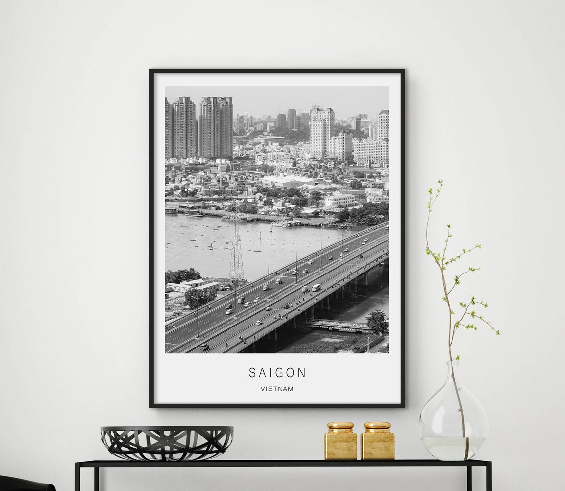 Saigon print Saigon poster Saigon wall art Saigon decor | Etsy
