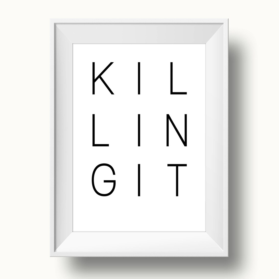 Quotes Print Killing It Printable Poster Typography Poster | Etsy