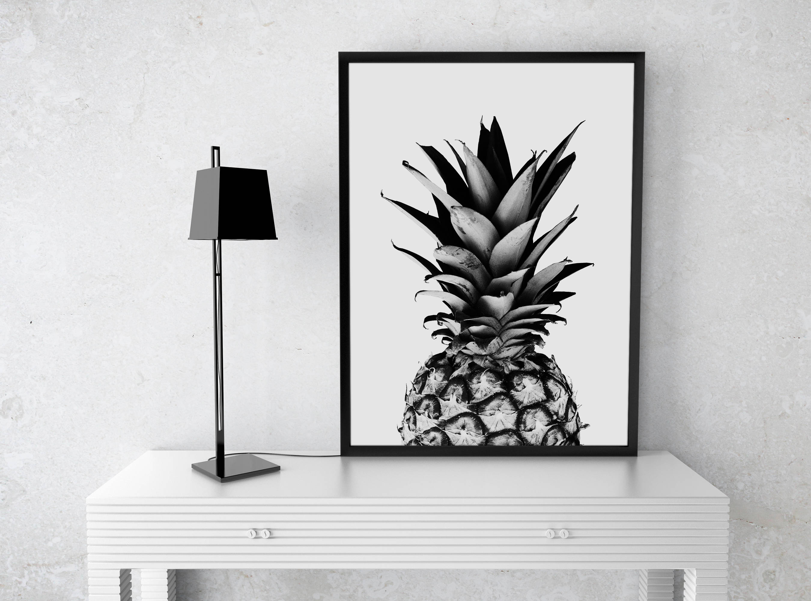 Sale!!! Pineapple Print, Black and White Pineapple, Tropical Art ...