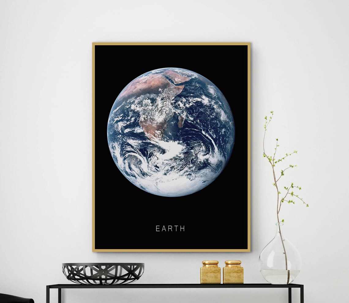 Earth Print Earth Poster Earth Photo Minimalist Decor - Etsy